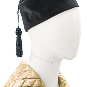 Mens Smoking Cap Black Velvet Cigar Smoker Hat Tassels Luxury Tasseled ...