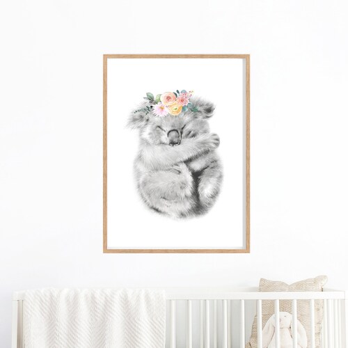 Koala Art Print Australian Animal Girl or Boy Nursery Decor - Etsy
