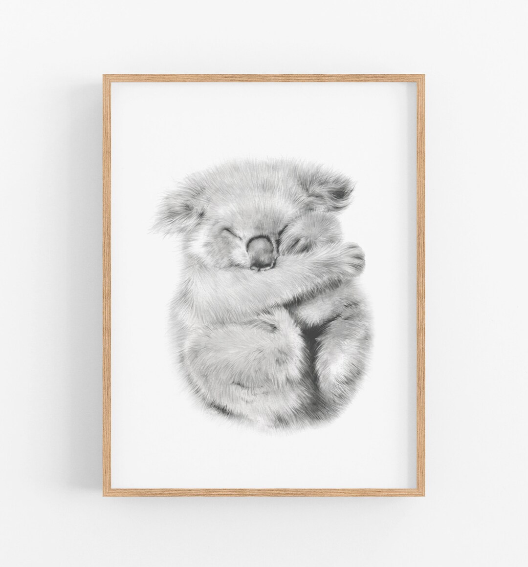 Koala Bear Print Australian Animal Prints Nursery Wall - Etsy