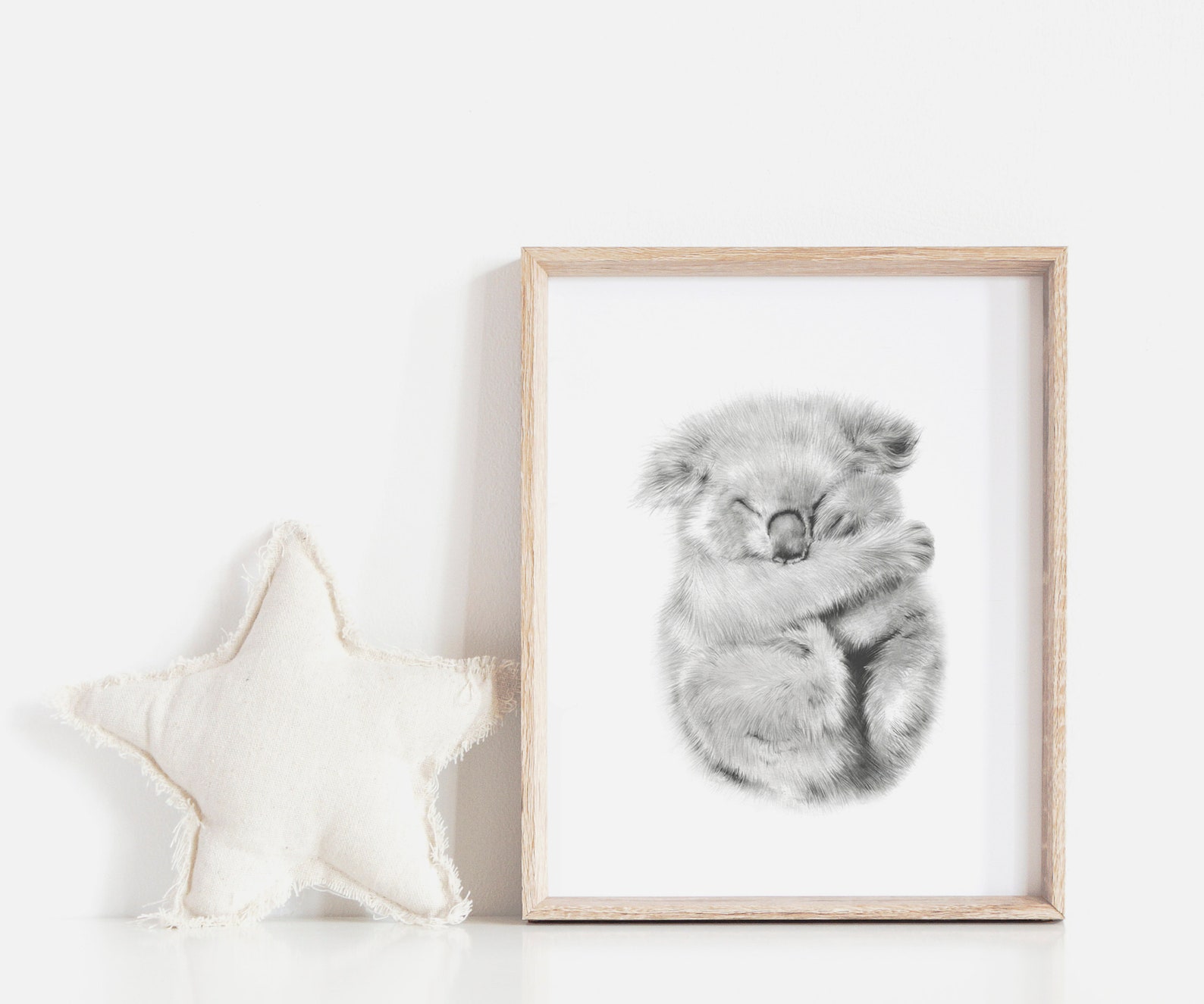 Koala Bear Print Australian Animal Prints Nursery Wall | Etsy