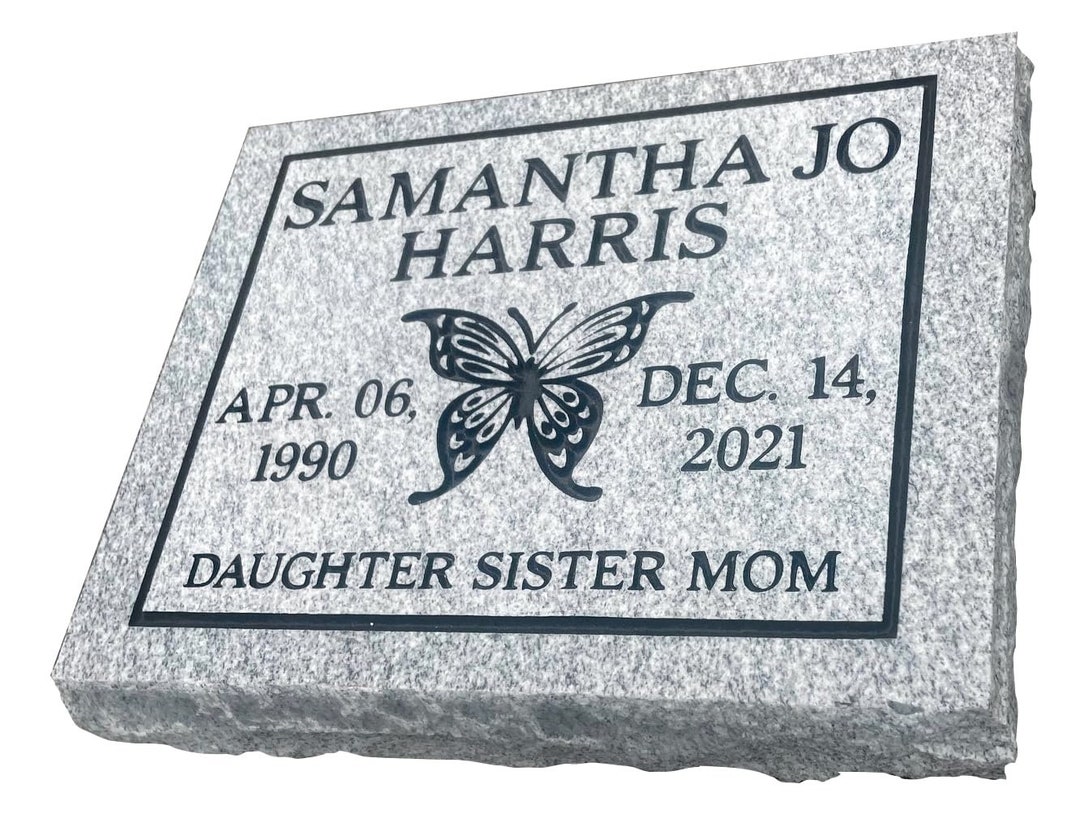 Granite Cemetery Headstone Engraved Multiple Design Options Simple Design Process Custom Options ...