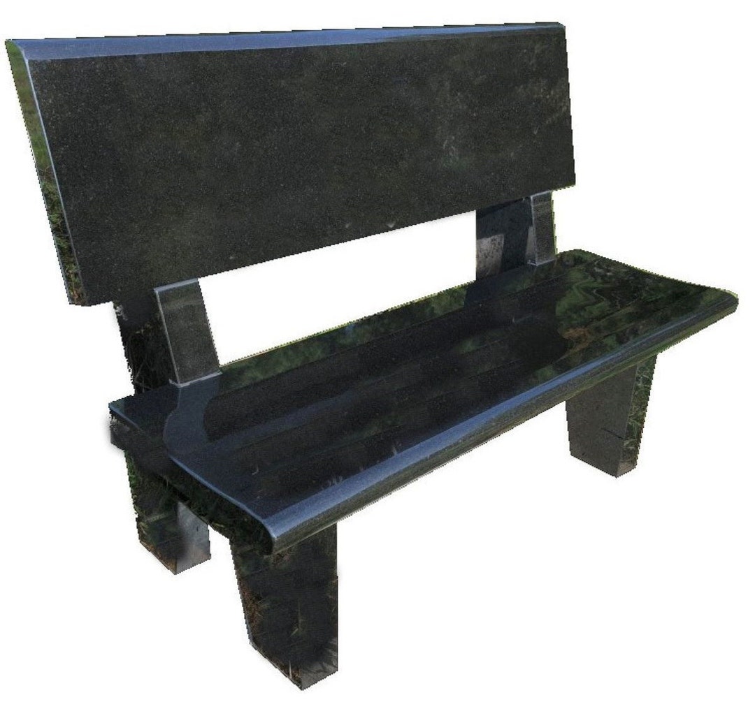 Cemetery Bench- Headstone- Small Granite- Park Style- Engraving ...