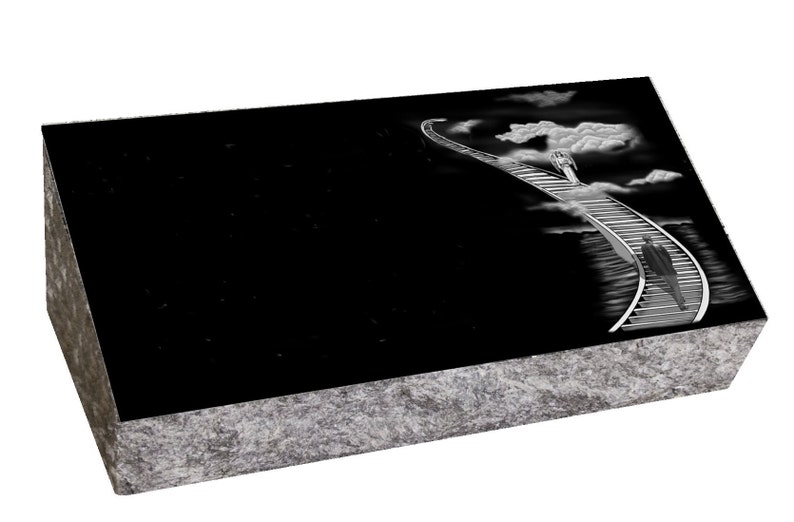Headstone- Cemetery Bevel - Large Single - Black Granite - Engraving ...