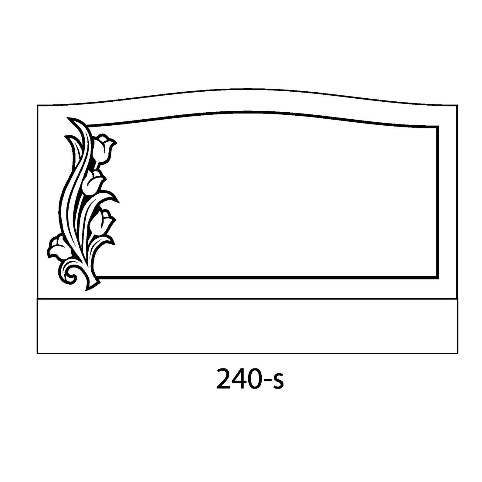 24 X 16 X 10 Headstone Slant Cemetery Marker- Engraving Include ...