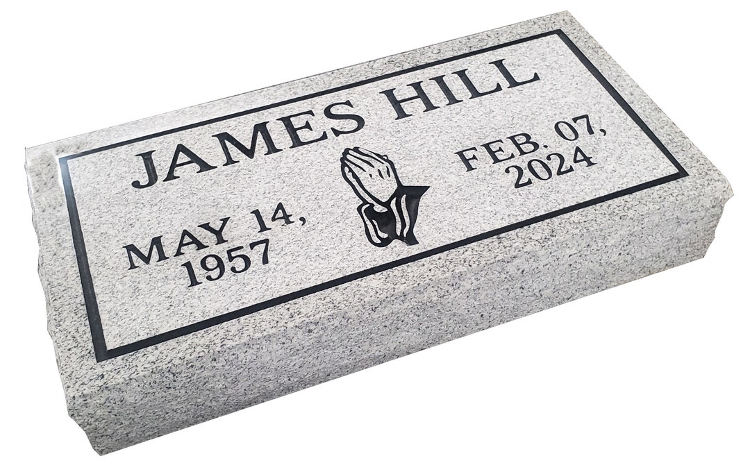 Granite Cemetery Headstone- Engraved - Multiple Design Options - Simple ...