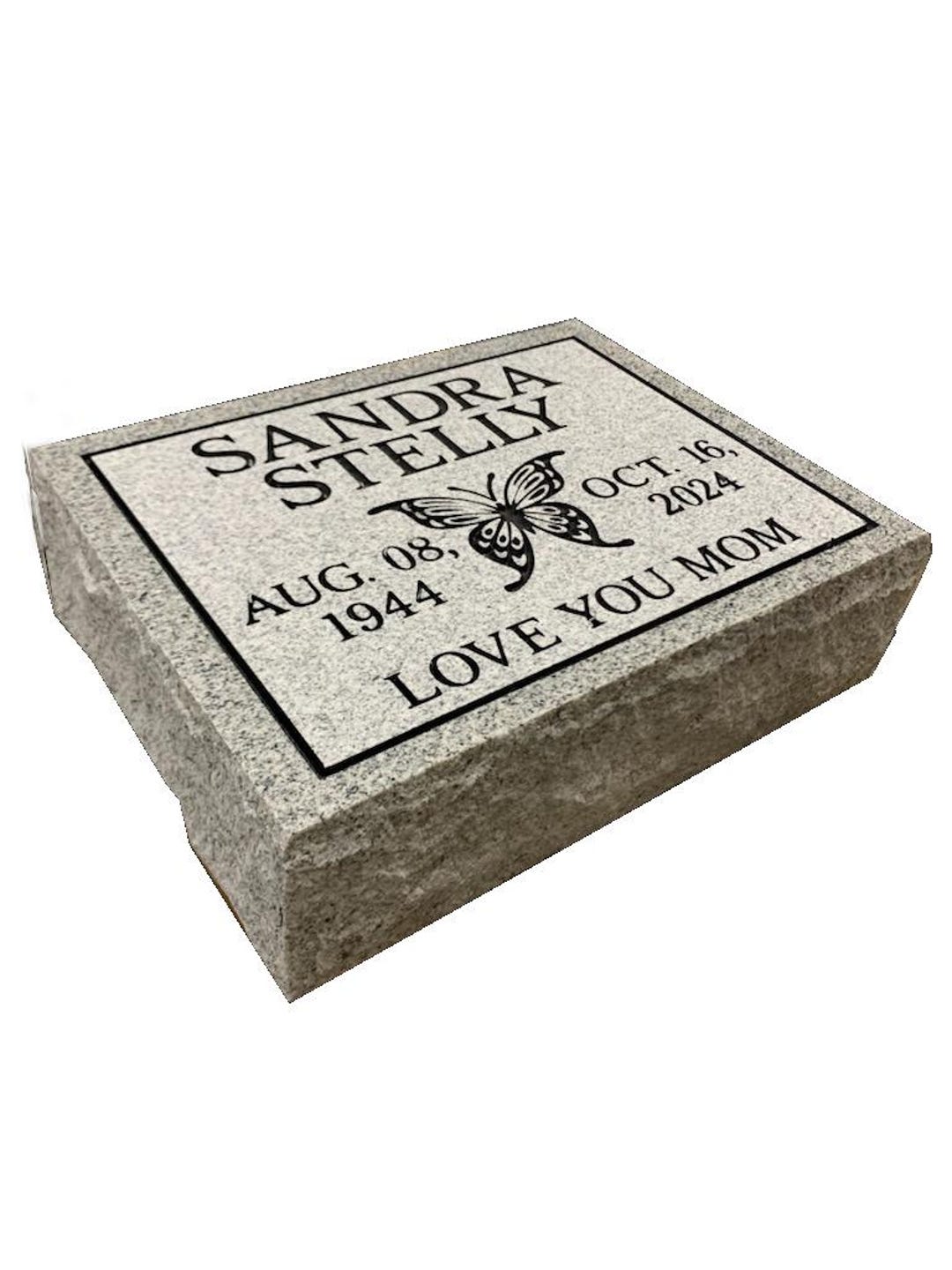 Granite Cemetery Headstone- Engraved - Multiple Design Options - Simple ...