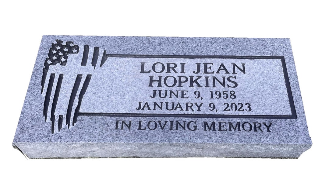 Granite Cemetery Headstone Engraved Multiple Design Options Simple ...
