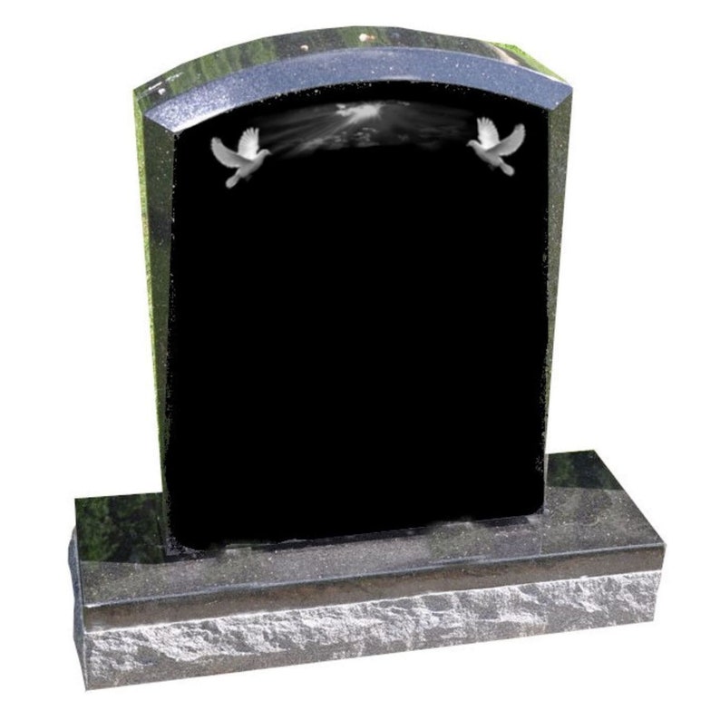 Headstone- Black Granite- Single Bevel Edges - Engraving Included - Etsy