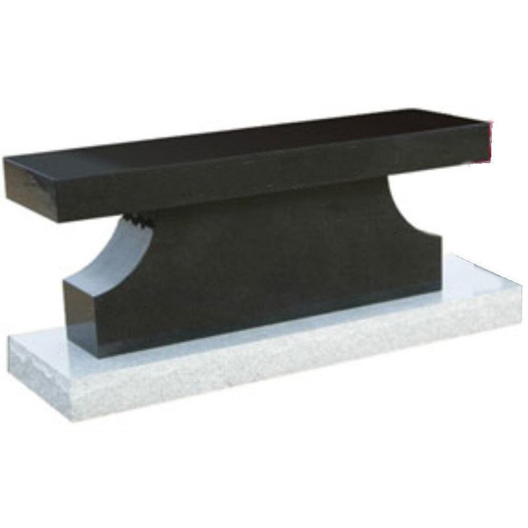 Cremation Bench- Headstone- Large Granite- Pedestal Style 2-core ...