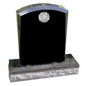 Headstone- Black Granite- Single Bevel Edges - Engraving Included - Etsy