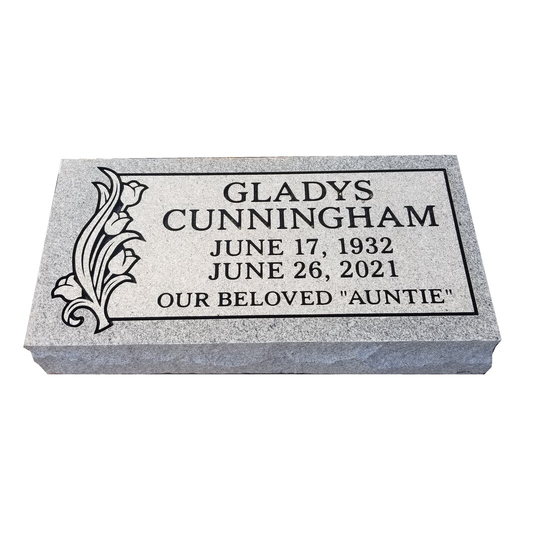 Headstone Sawn Sides- Engraving Included- Multiple Design Options- Free ...