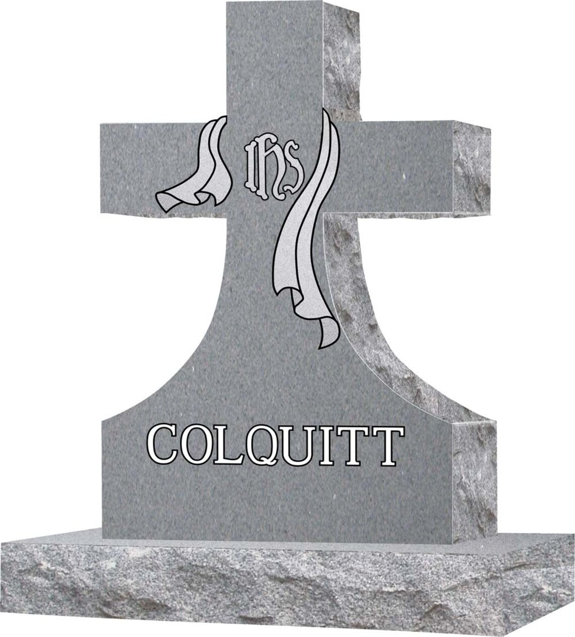 Cross Headstone Gray Custom Engraved Single or Double Free - Etsy