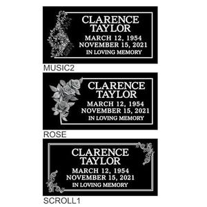 Granite Cemetery Marker - Monument Grade Granite. Multiple Design ...