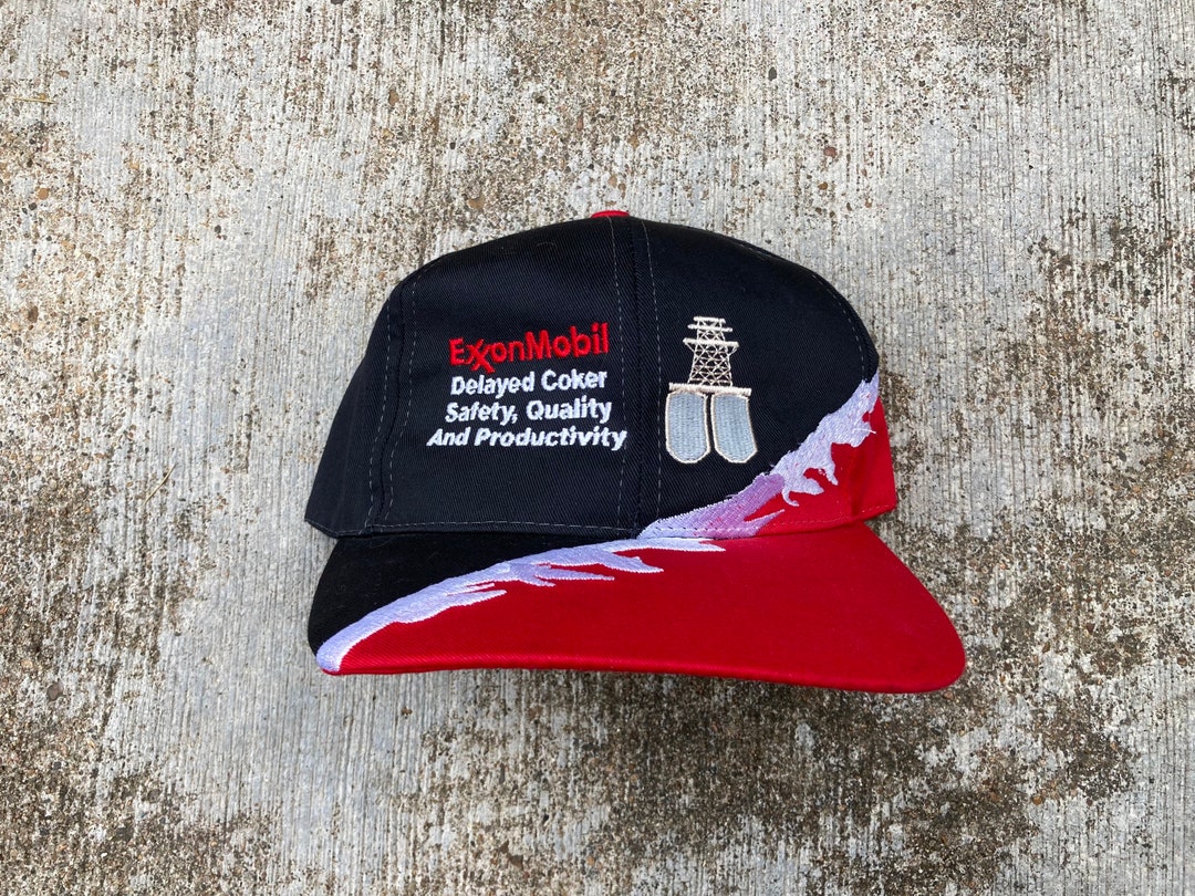 Vintage 90’s Exxon Mobil Strapback Hat by ATT Headwear - Etsy
