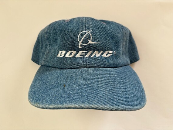 Vintage 90s Boeing Strapback Hat by ATT Headwear - Gem
