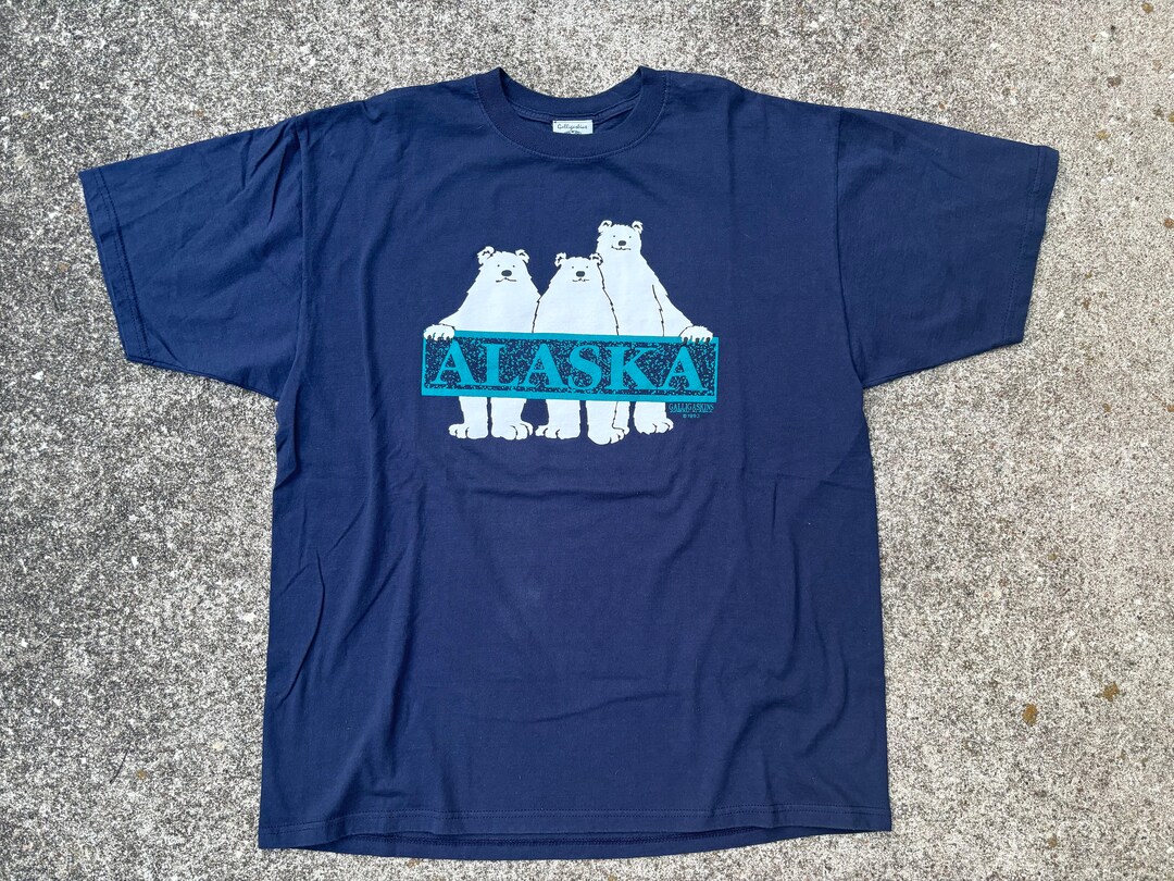 Camisa Vintage 90s Alaska Oso Polar Talla L de Galligaskins - Etsy España