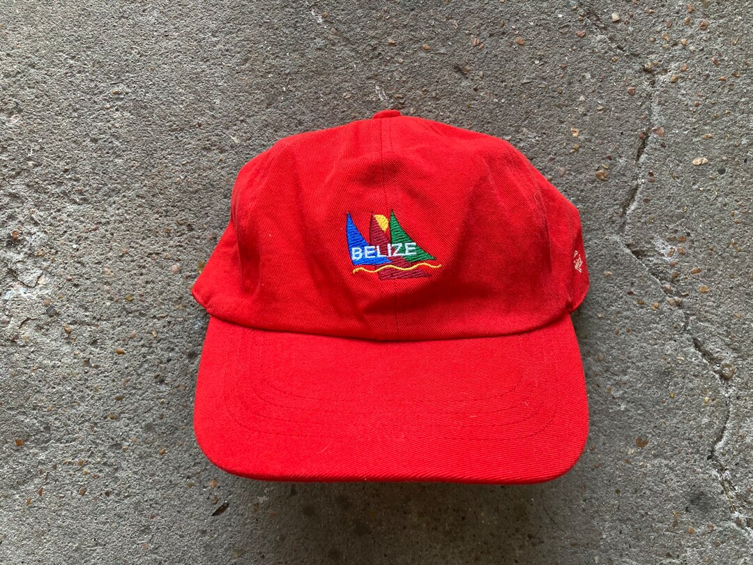 Vintage 90’s Belize Strapback Hat by Miro - Etsy