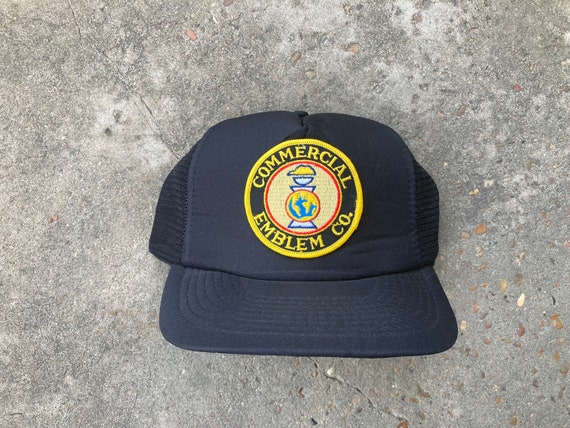 Vintage 90’s Commercial Emblem Co Meshback Hat by Com… - Gem