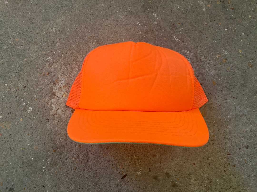 Vintage 90’s Blank Neon Orange Custom Snapback Hat - Etsy