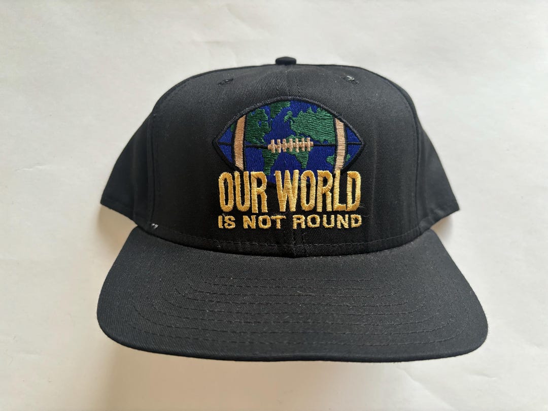 Vintage 90s Our World is Not Round Football Snapback by Delong - Etsy