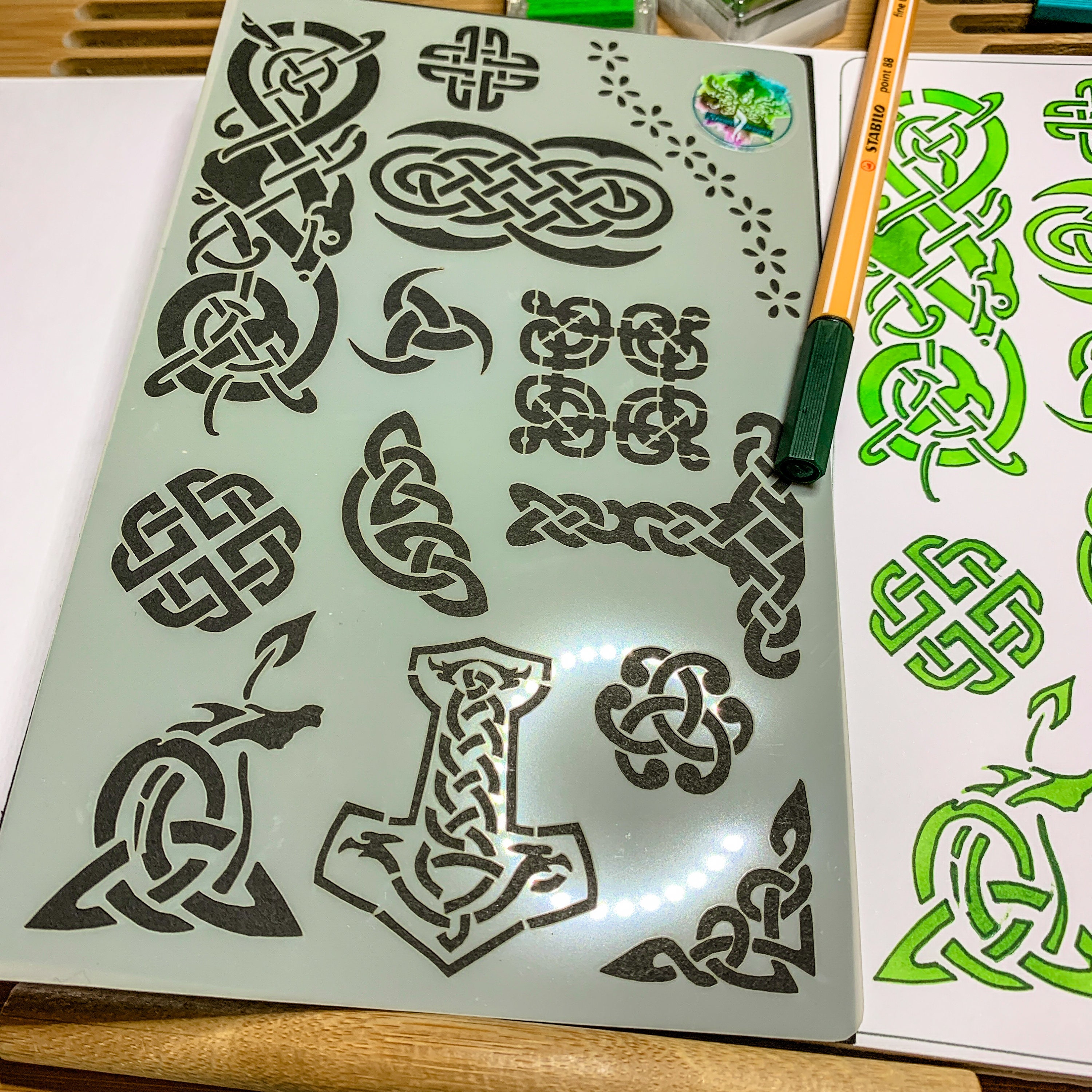Celtic Viking Knots Journal Stencil (design 2), Arts Crafts Stencil - Etsy
