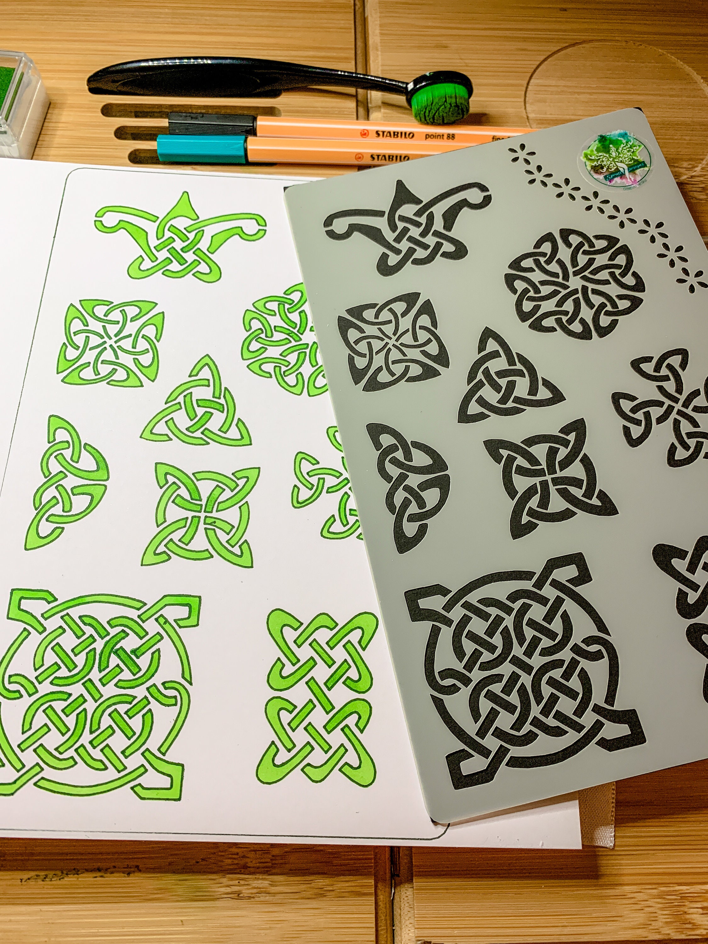 Celtic Viking Knots Journal Stencil (design 5), Arts Crafts Stencil - Etsy