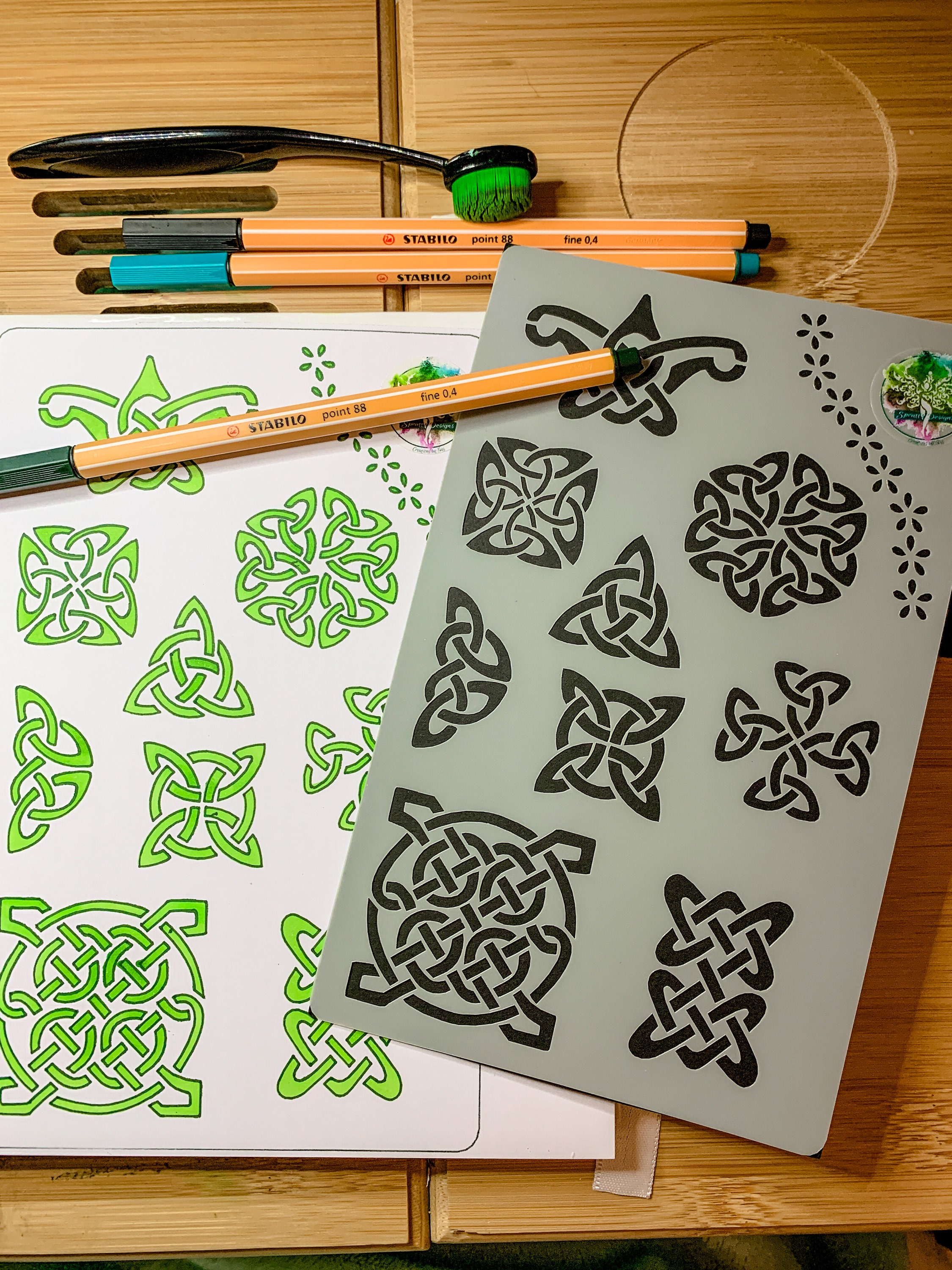 Celtic Viking Knots Journal Stencil (design 5), Arts Crafts Stencil - Etsy