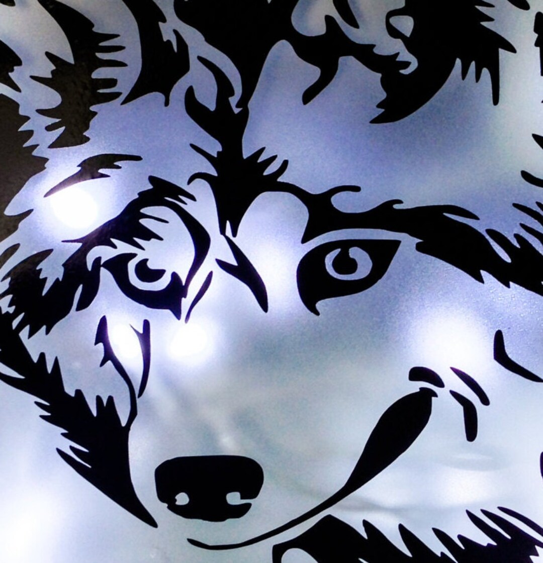 Wolf Nightlight, Glass Cube Wolf Head Light, Personalised Option - Etsy