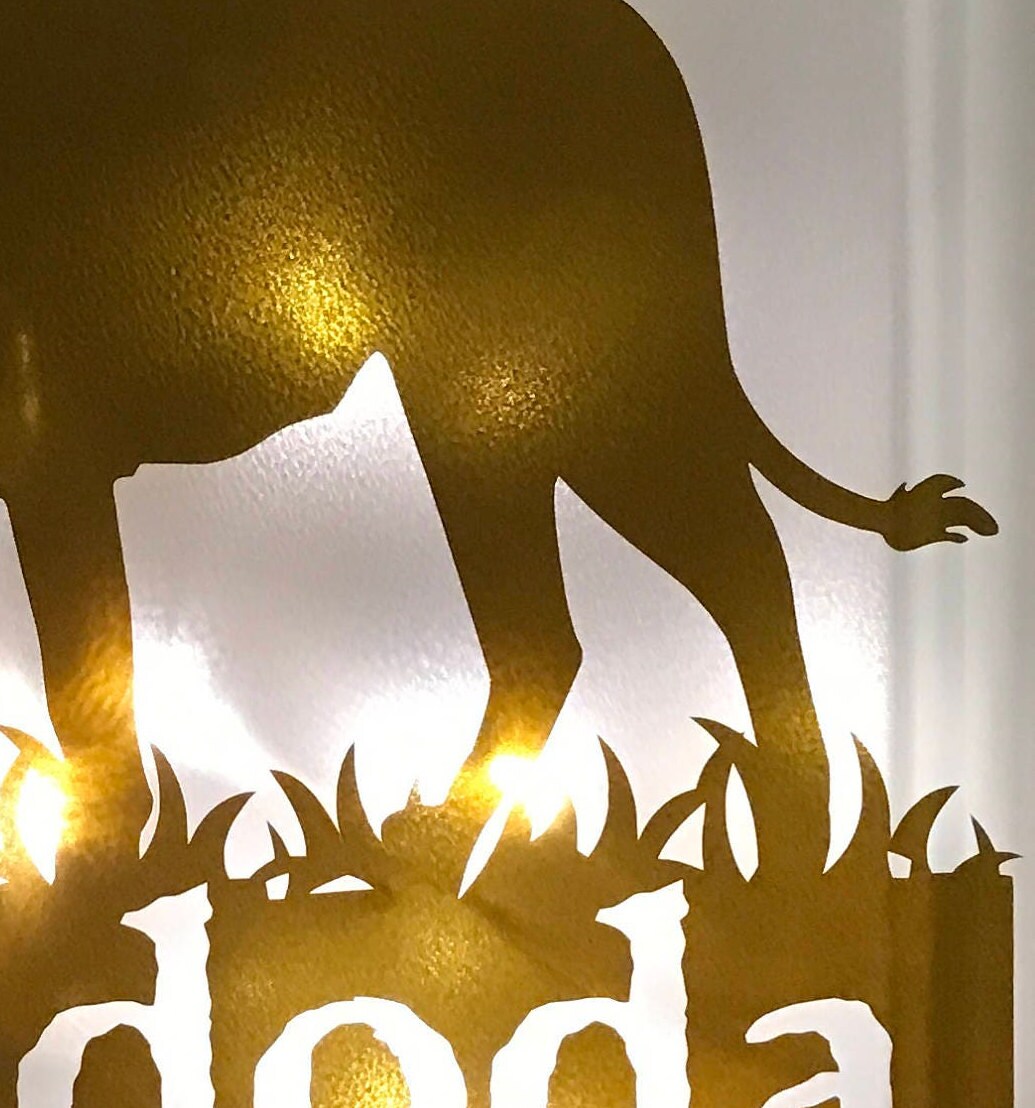 Lion With Cub Nightlight Lions Glass Light Block Illuminated - Etsy UK