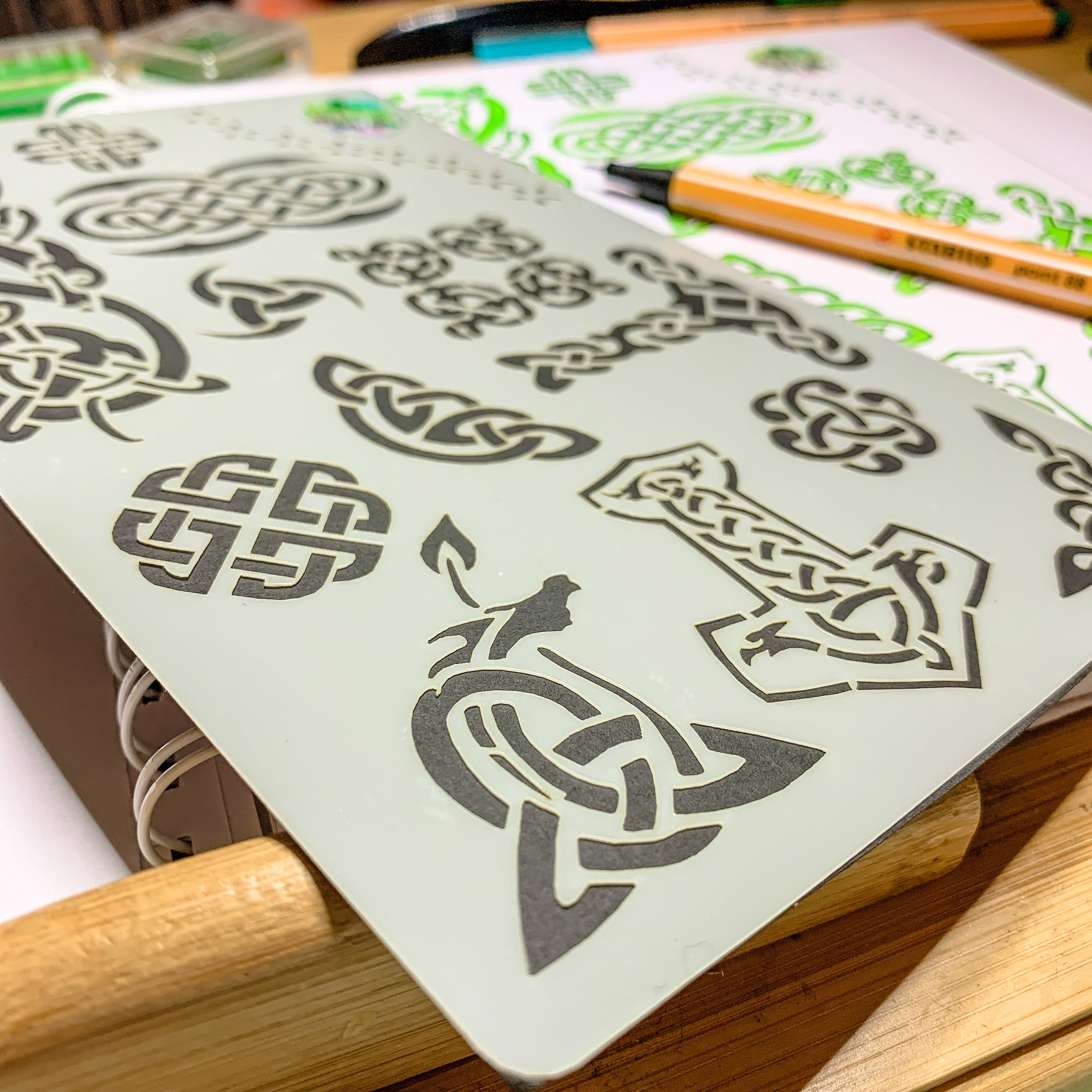 Celtic Viking Knots Journal Stencil (design 2), Arts Crafts Stencil - Etsy