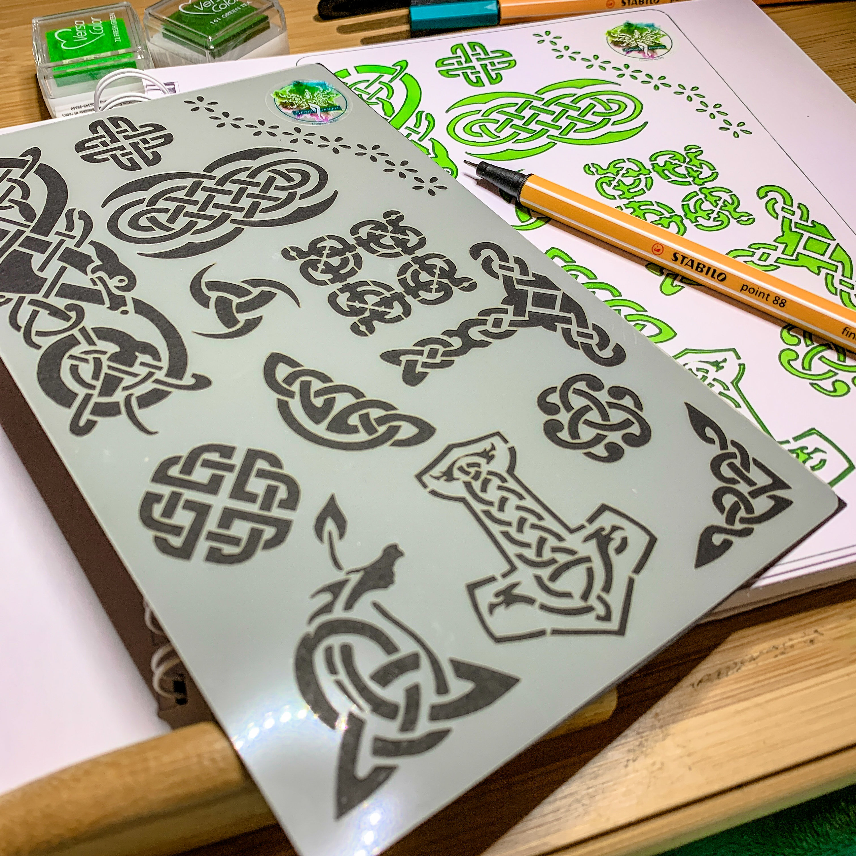 Celtic Viking Knots Journal Stencils, Money Saving Bundle, Six for ...