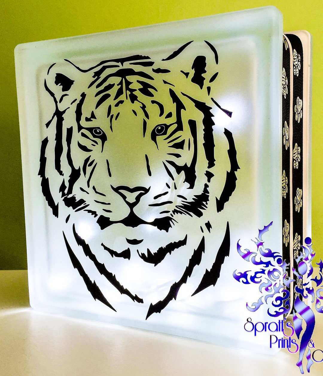 Tiger Nightlight, Wild Animal Cube Light, Personalised Keepsake Gift - Etsy