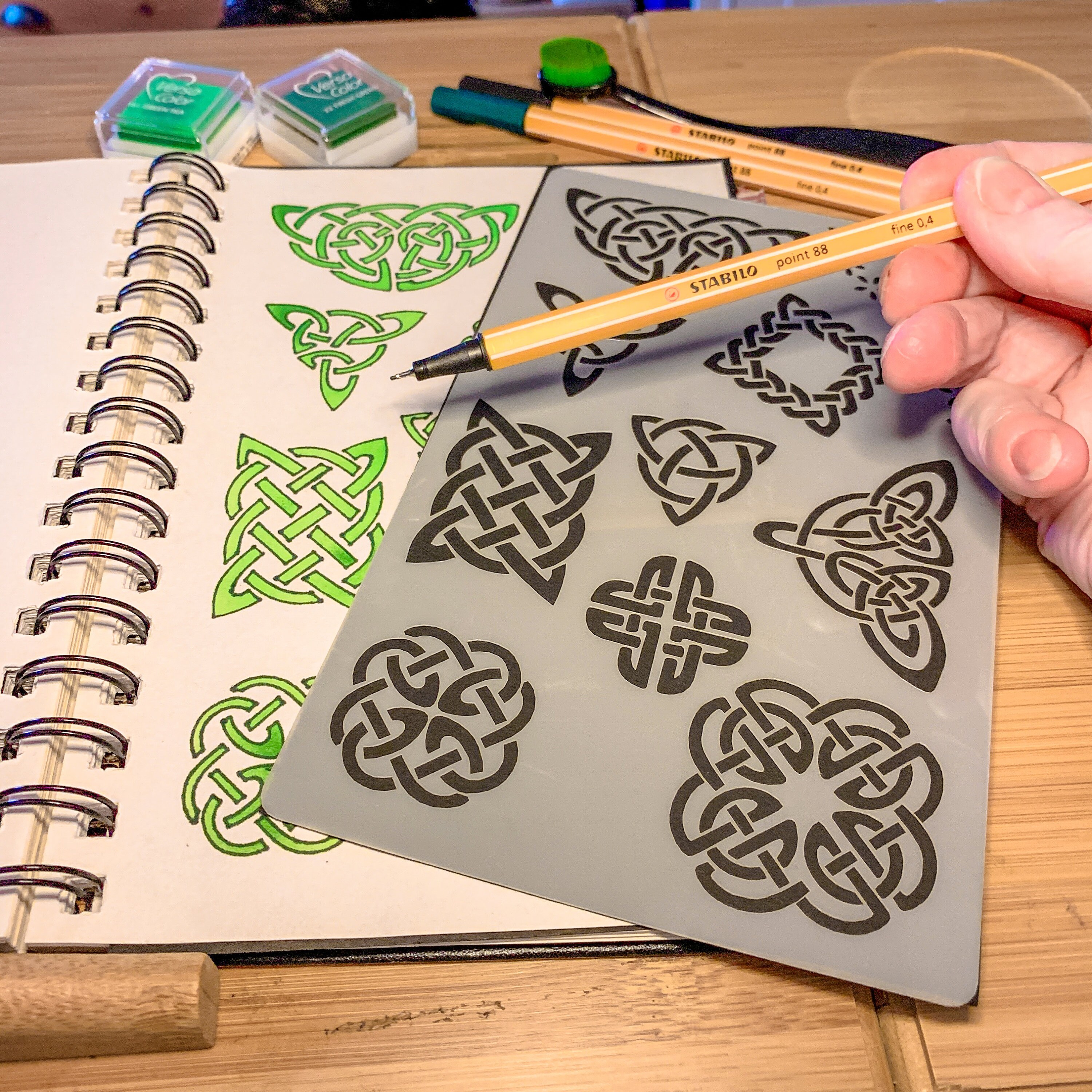 Celtic Viking Knots Journal Stencil (design 6), Arts Crafts Stencil - Etsy