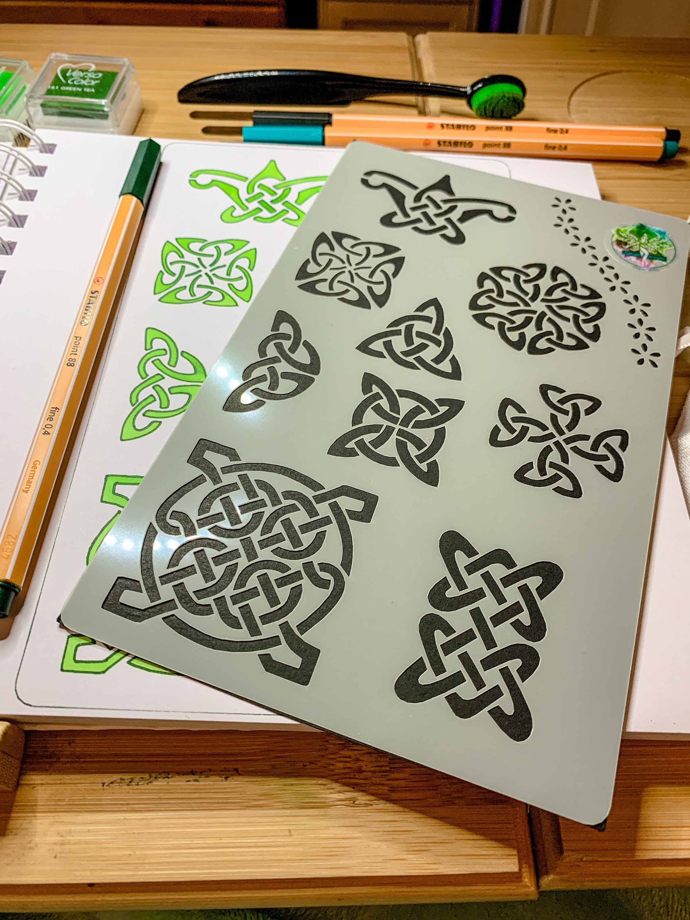 Celtic Viking Knots Journal Stencil (design 5), Arts Crafts Stencil - Etsy