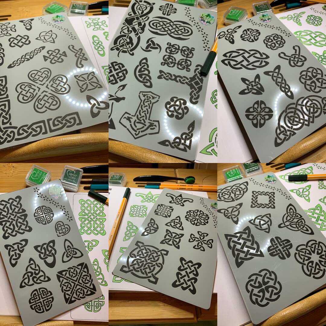 Celtic Viking Knots Journal Stencils Money Saving Bundle Six - Etsy