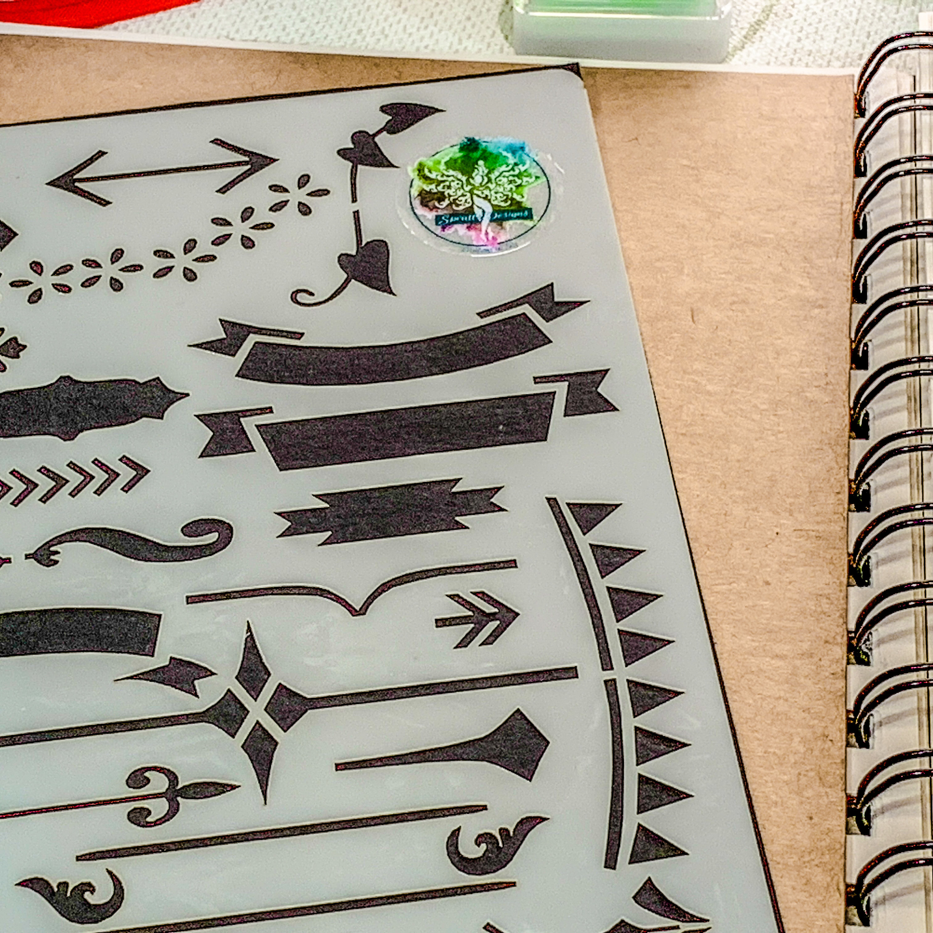 Borders & Banners Planner Journal Stencil, Layouts With Flags and ...