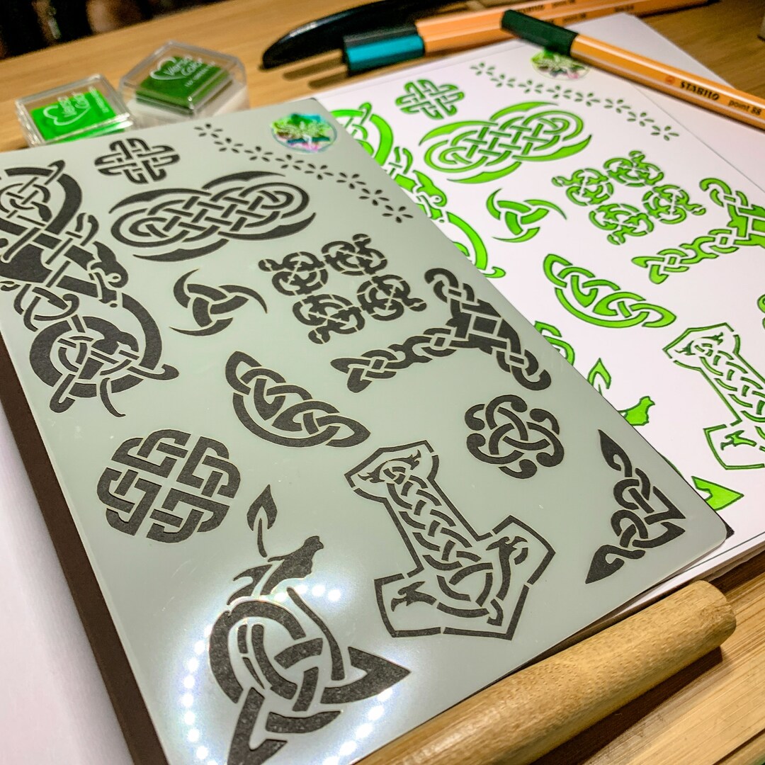 Celtic Viking Knots Journal Stencil (design 2), Arts Crafts Stencil - Etsy