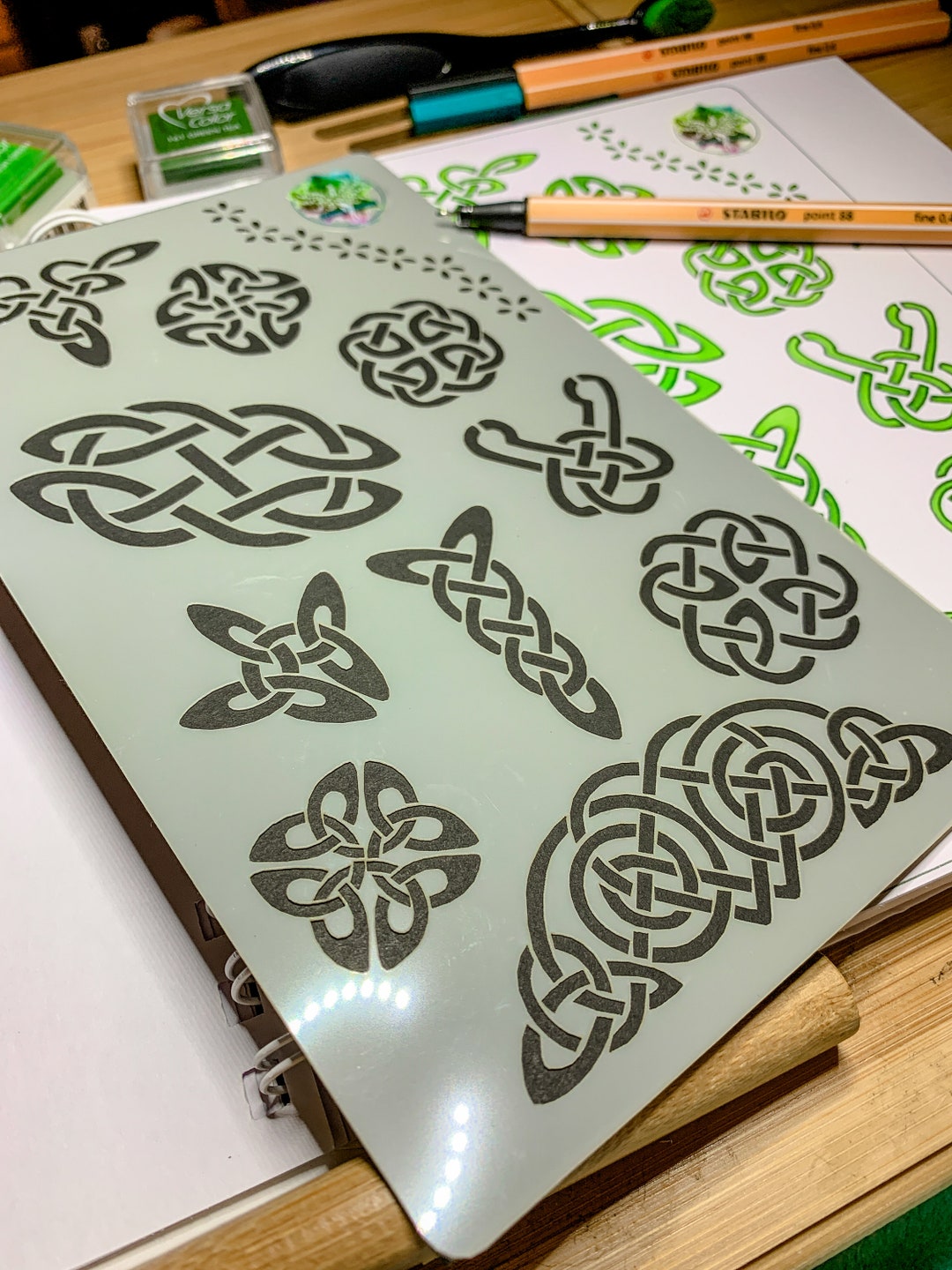 Celtic Viking Knots Journal Stencil (design 3), Arts Crafts Stencil - Etsy