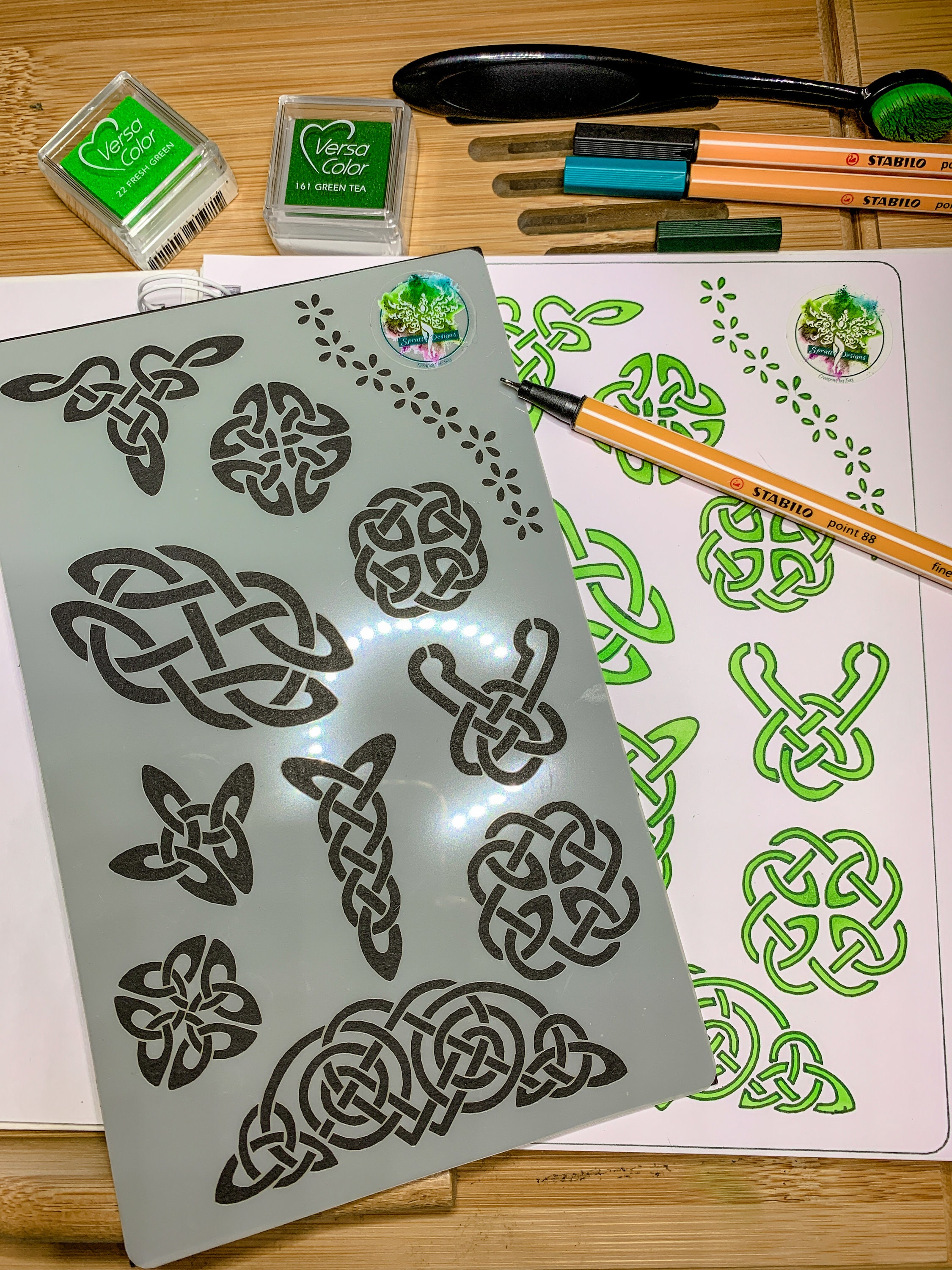 Celtic Viking Knots Journal Stencil (design 3), Arts Crafts Stencil - Etsy