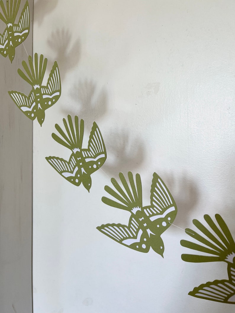 Paper Flying Swallows Paper Garland, Alternative Birthday Decor ...
