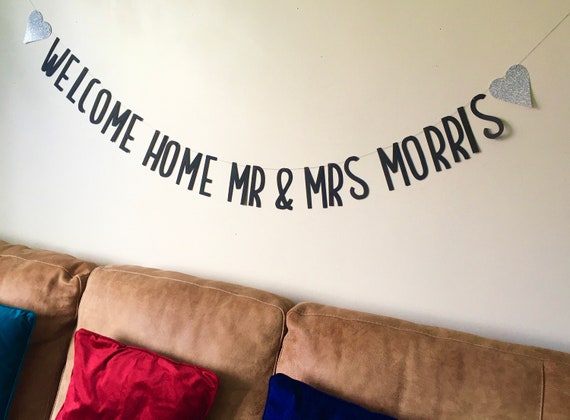 Welcome Home Mr and Mrs Personalised Wedding Bunting - Etsy