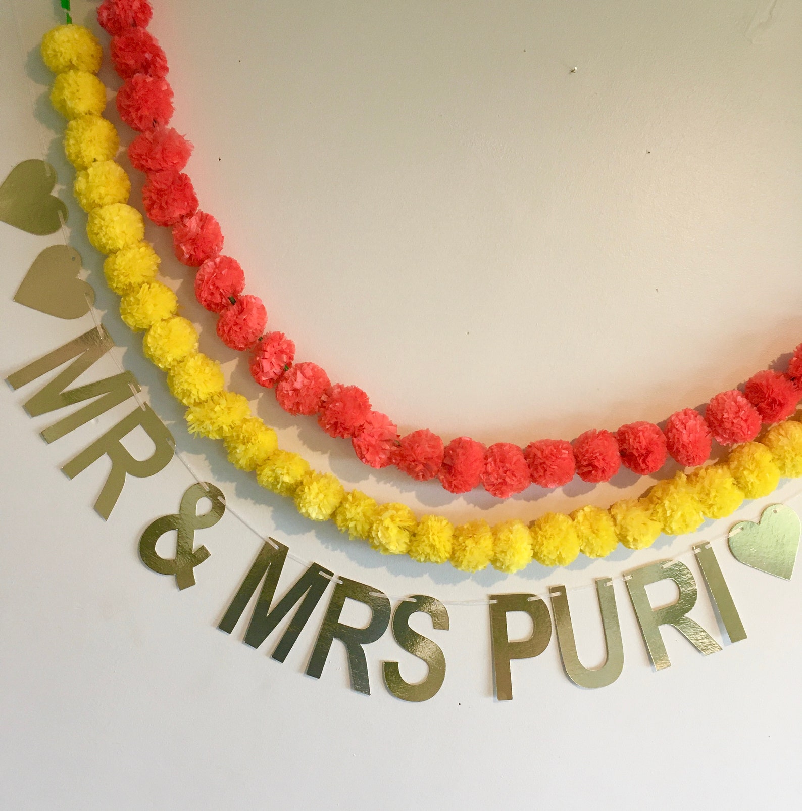 Indian Wedding Banner Shaadi Banner Gold Theme Wedding | Etsy