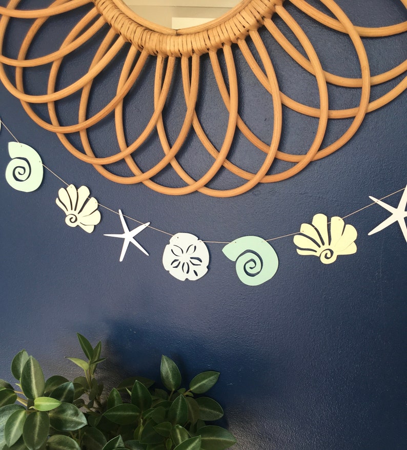 Paper Sea Shell Garland Sea Shell Bunting Beach Decor - Etsy