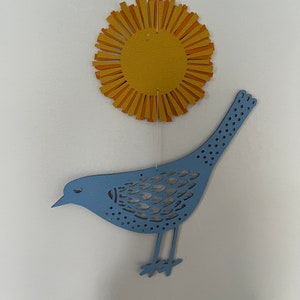 Paper Mobile, Bird Hanging Decoration, Bird Window Decoration, Garden ...
