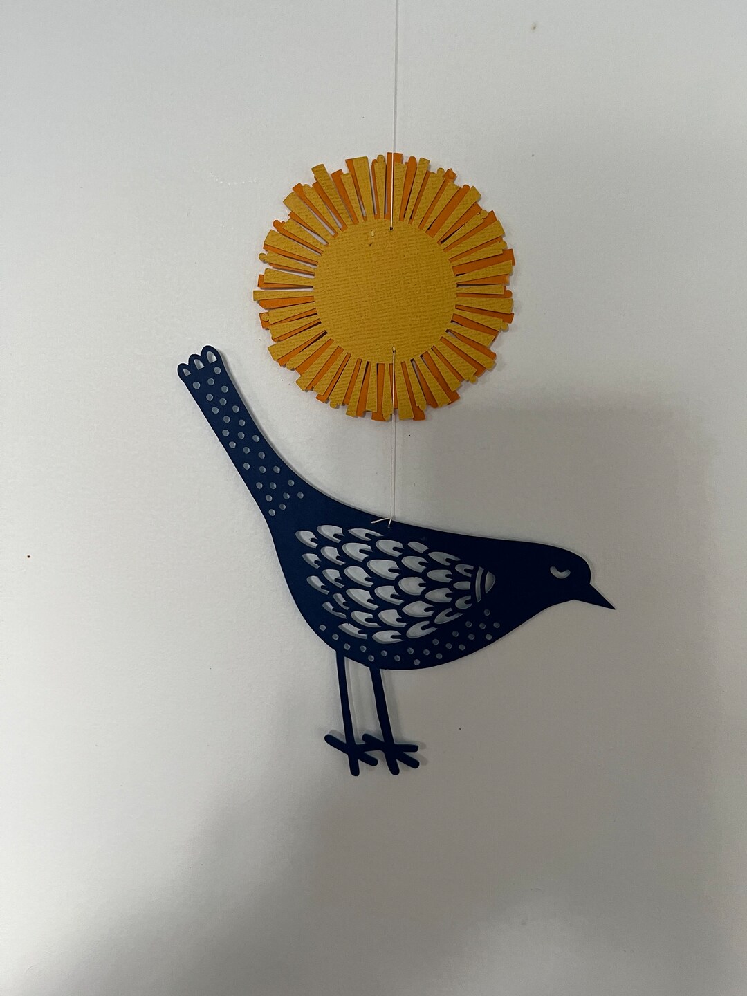 Paper Mobile, Bird Hanging Decoration, Bird Window Decoration, Garden ...