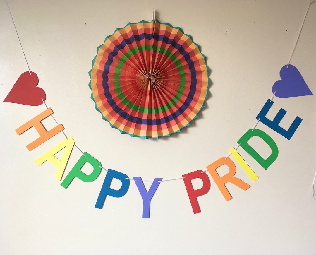 HAPPY PRIDE!, Pride Bunting, Parade Banner, Rainbow Pride Banner ...