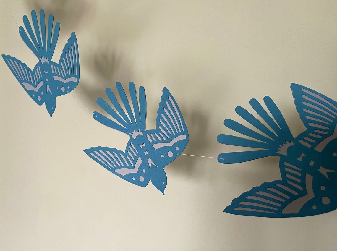 Paper Wall Decor Flying Swallows Paper Garland Handmade - Etsy UK
