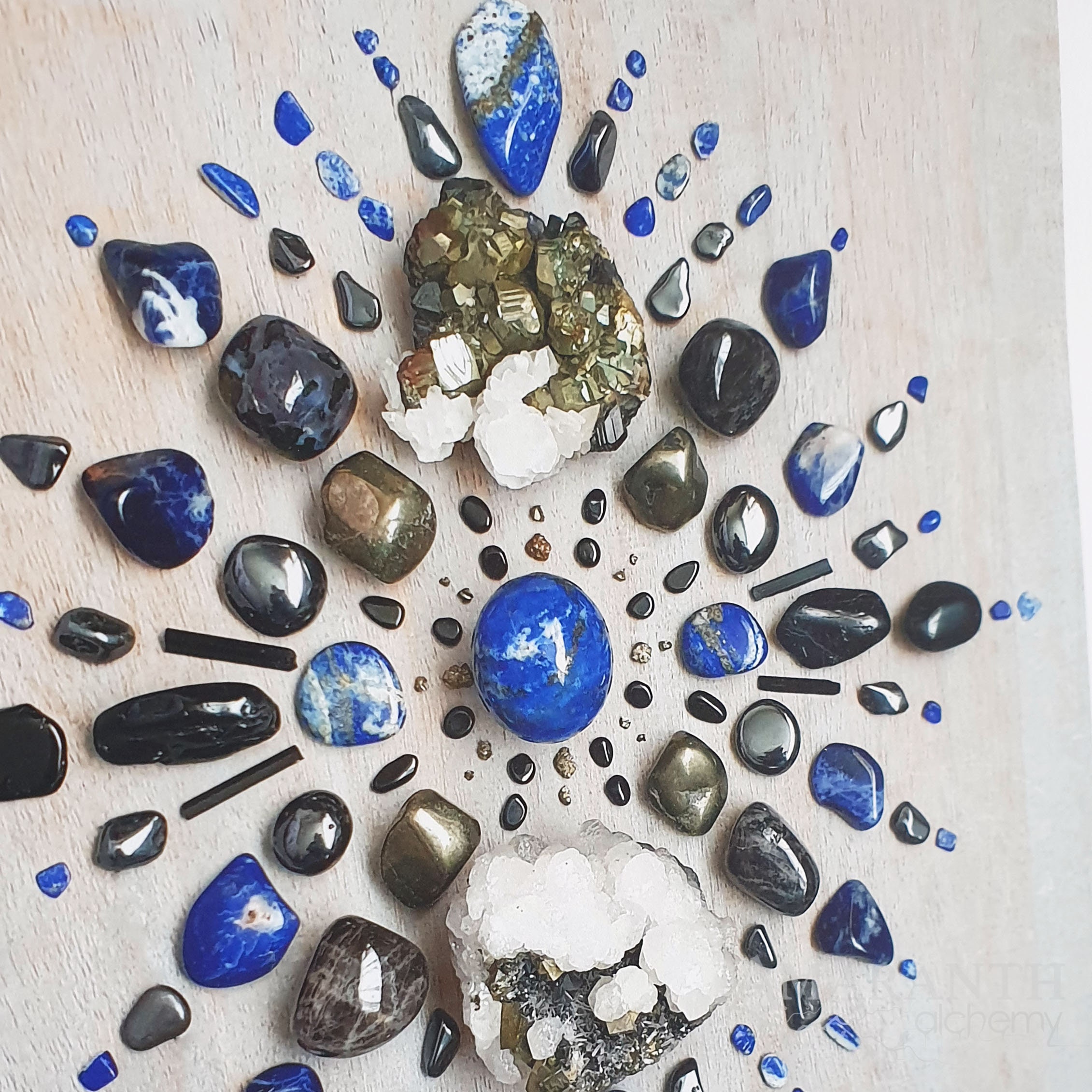 Crystal Grid Art Print - Midas Blue - Truth and Protection - Etsy