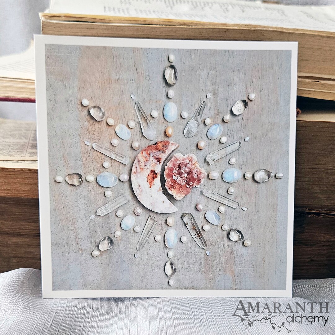 Crystal Grid Postcard Moon Harmony Harmony and Peace - Etsy