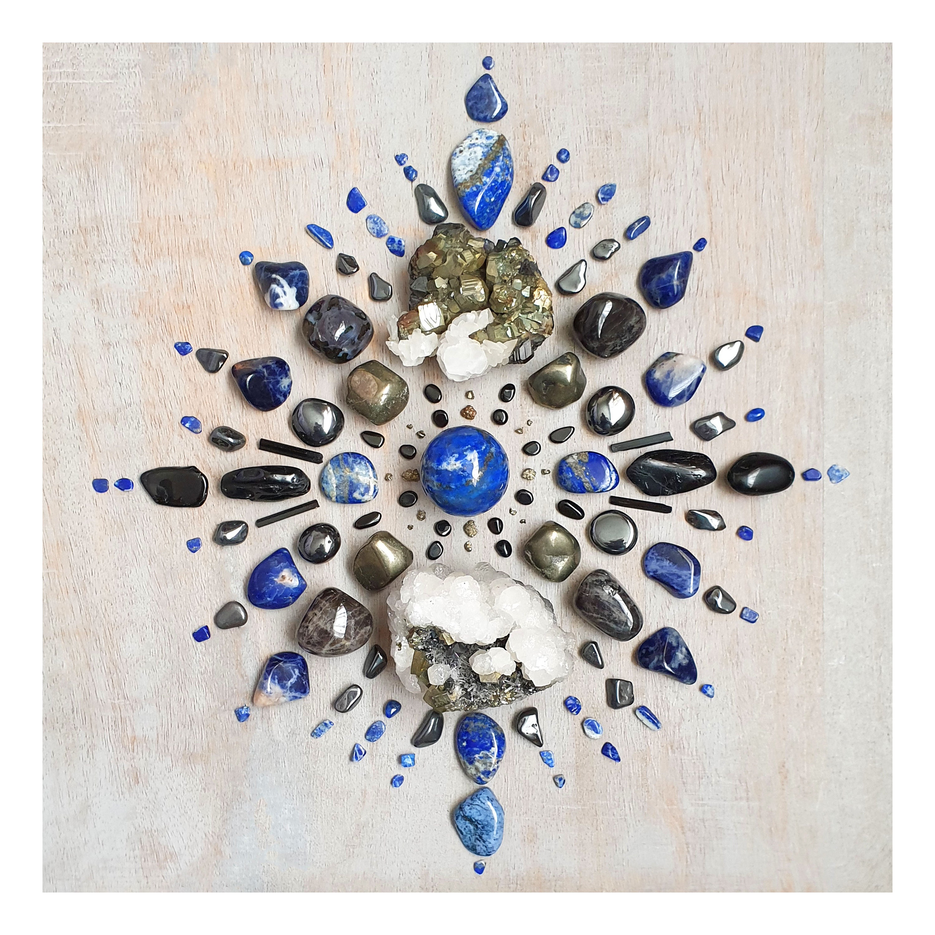 Crystal Grid Art Print - Midas Blue - Truth and Protection - Etsy